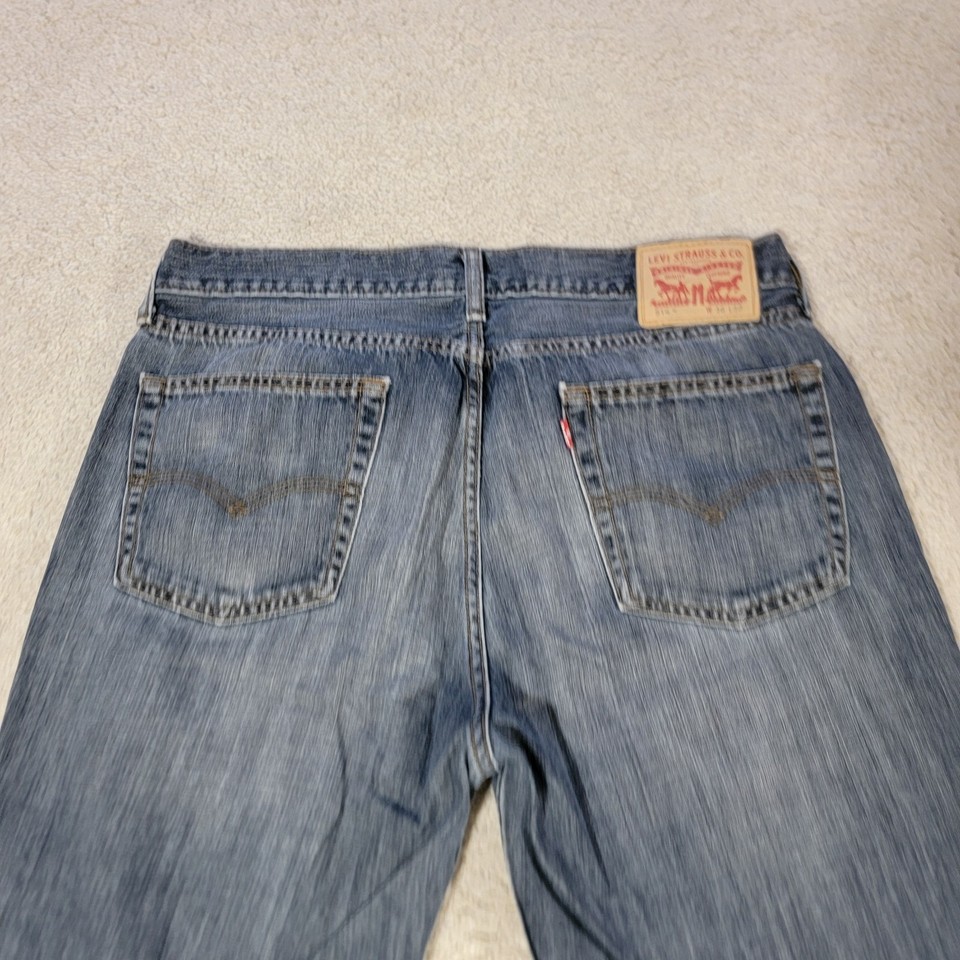 Levis 514 Straight Leg Jeans Men's 36x32 Medium Wash Blue Denim | eBay UK