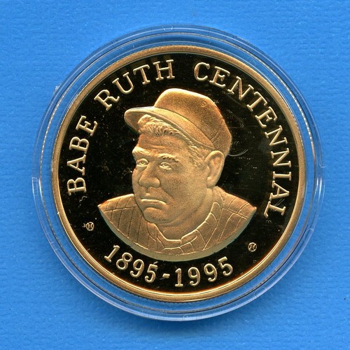 1995 Babe Ruth Fathers of Baseball Centennial Token 1.5" Medal #0a ...