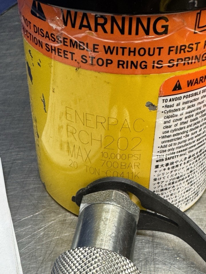 Enerpac RCH202 SCH202H 20 Ton Hydraulic Cylinder Set Hollow P39 Pump 6 ...