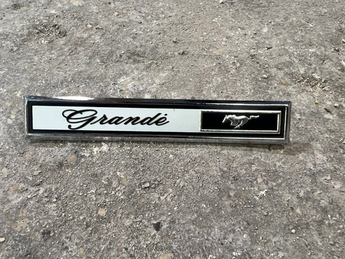 1969 1970 MUSTANG GRANDE RIGHT DASH PANEL EMBLEM OEM | eBay