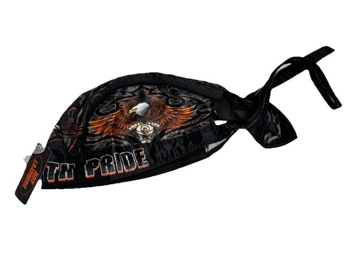 NEW Hot Leathers Men's Skull Head Wrap Motorcycle Cap Eagle Pattern ...