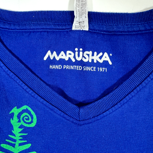 Marushka Handprints Womens Fern Bouquet 3/4 Sleeve T Shirt Wearable Art ...