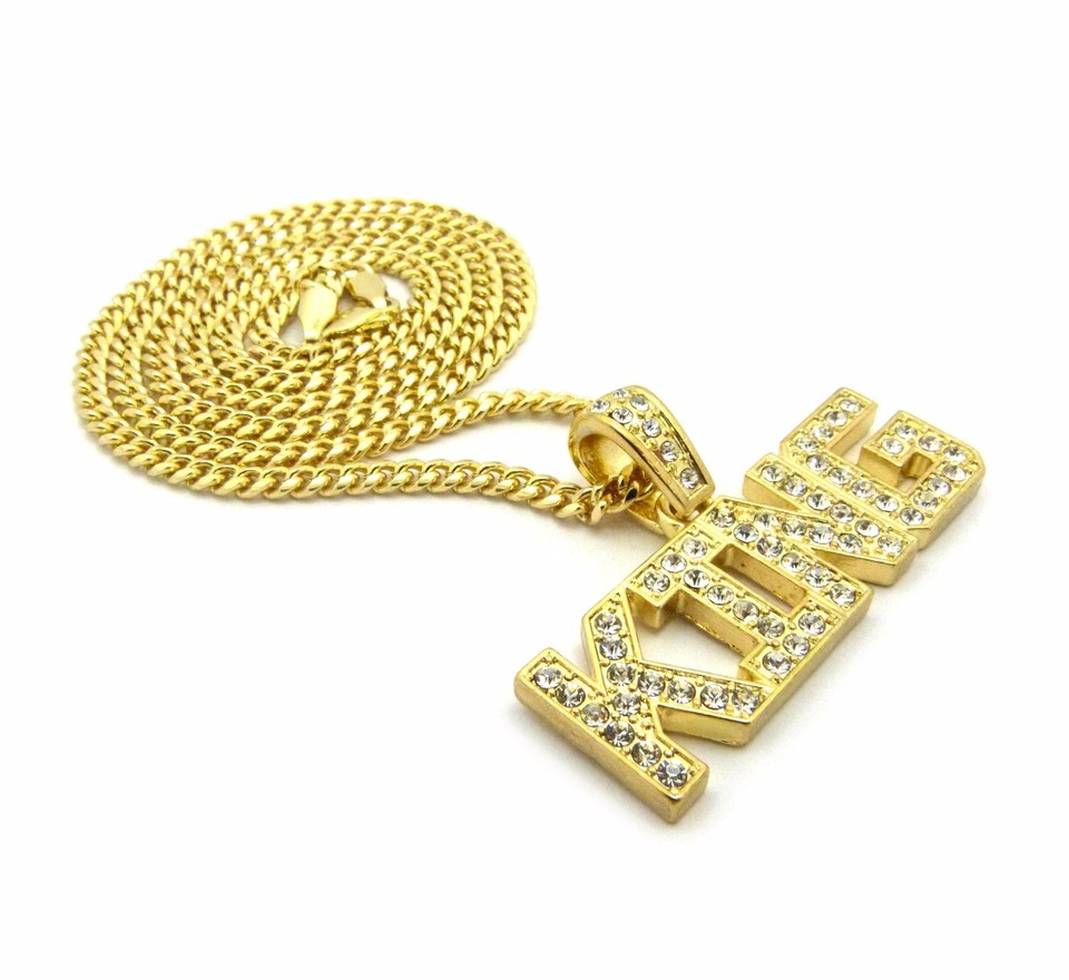 NEW KING PENDANT 24" BOX/CUBAN/ROPE CHAIN HIP HOP NECKLACE - XTP80G | eBay