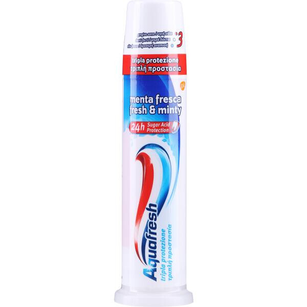 10 AQUAFRESH Fresh & Minty Triple Protection Pump Toothpaste 100ml | eBay
