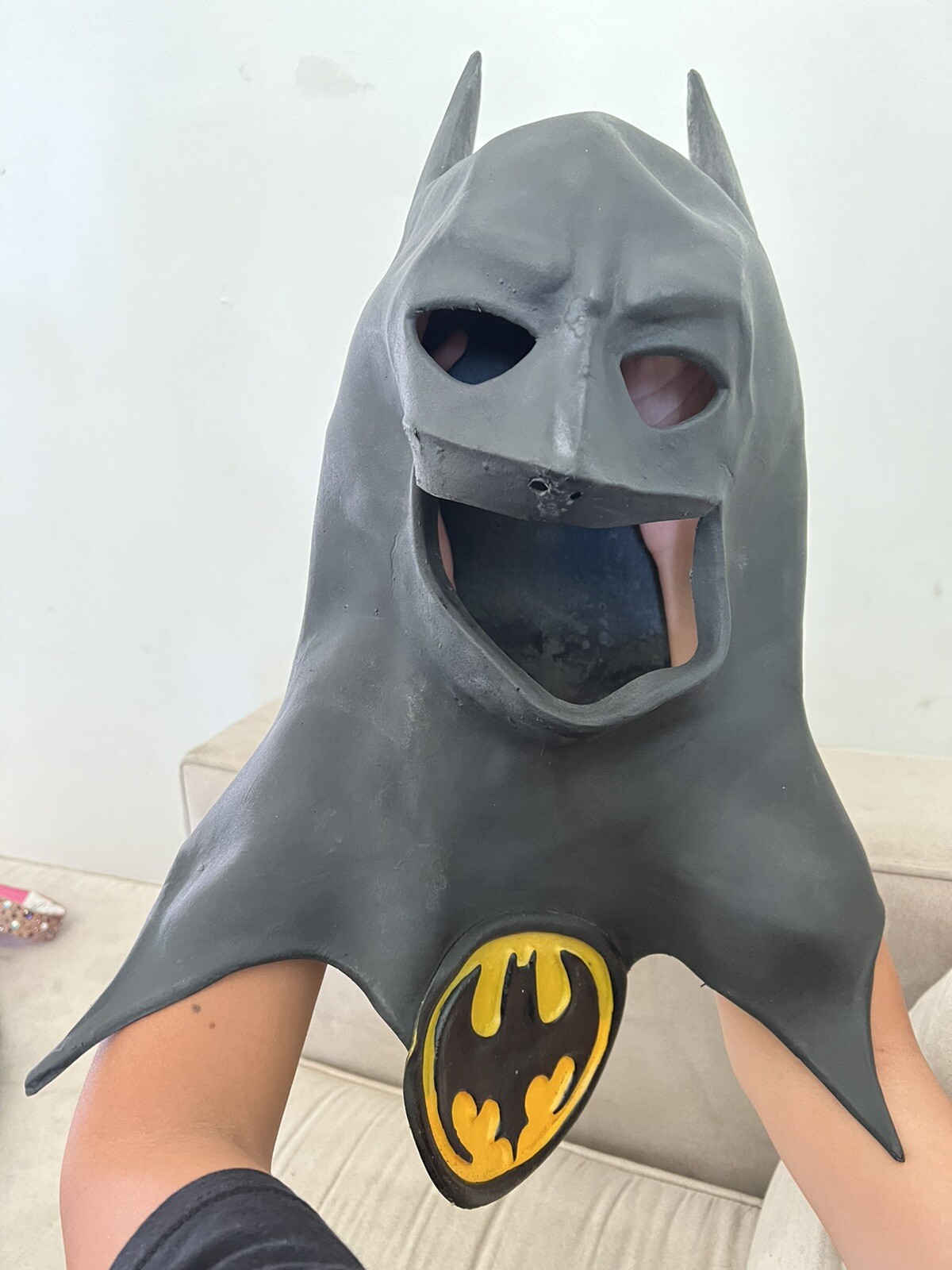 BATMAN 1989 Michael Keaton rubber cosplay Halloween c… - Gem