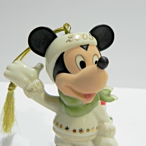Lenox Disney Mickey Mouse Delivers Christmas Gift Tree Ornament ...