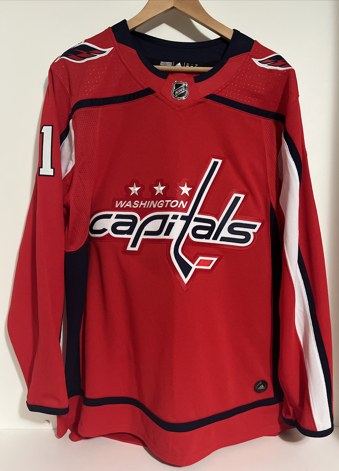 2017-18 Washington Capitals Adidas Authentic On-Ice Climacool Jersey ...