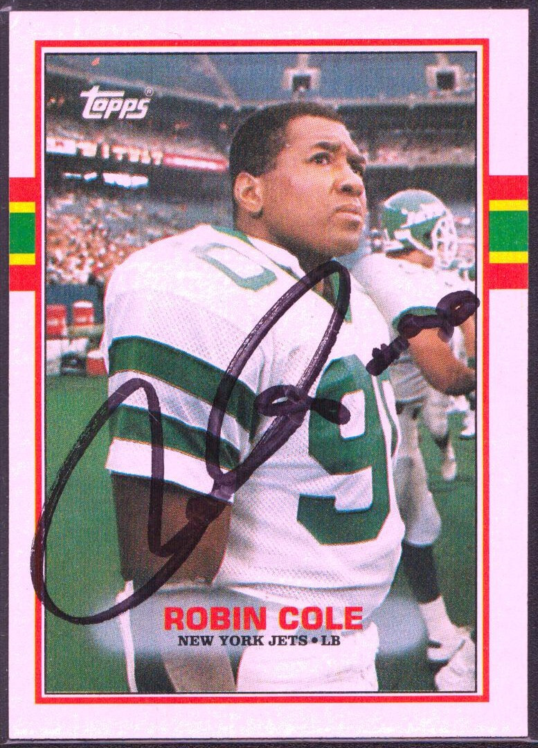ROBIN COLE 1989 Topps #231 AUTOGRAPH JETS Signed AUTO Steelers | eBay