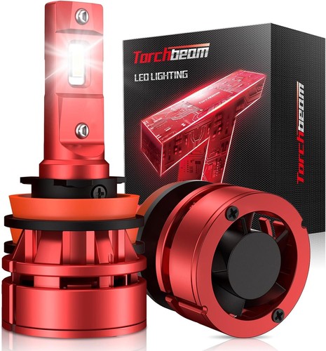 Torchbeam H11/H8/H9 LED Light Bulbs 22000LM 6500K Cool White Pair 𝟔𝟎𝟎 ...