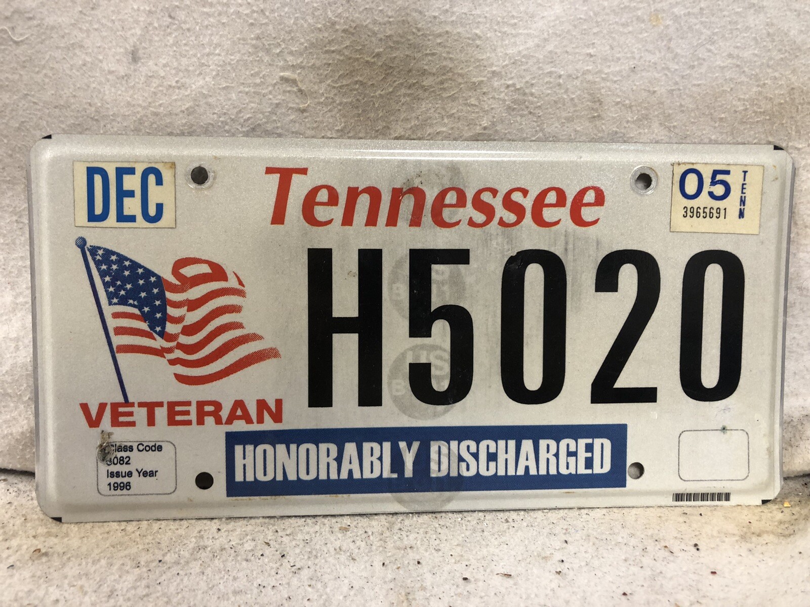 2005 Tennessee Honorably Discharged Veteran License Plate | eBay