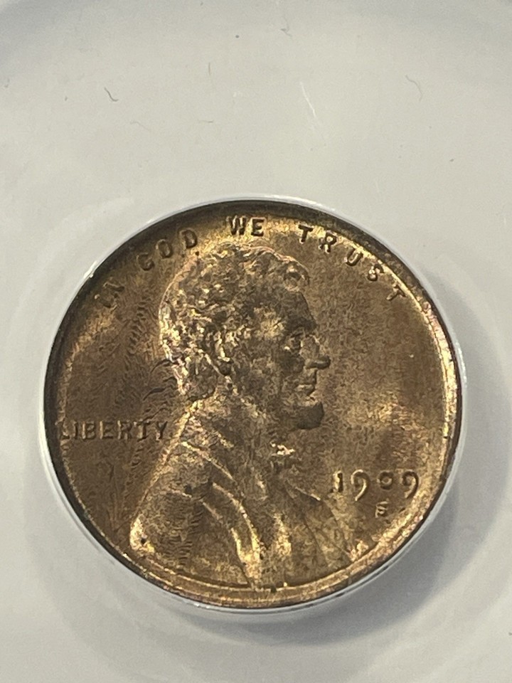 1909-S/S Lincoln Wheat Cent. Horizontal S FS-1502 Graded MS-62 ANACS RB ...