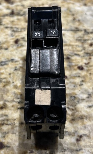 GE 20 Amp 2 Pole Type TR Circuit Breaker 120VAC Twin Tandem Plug On 20A ...
