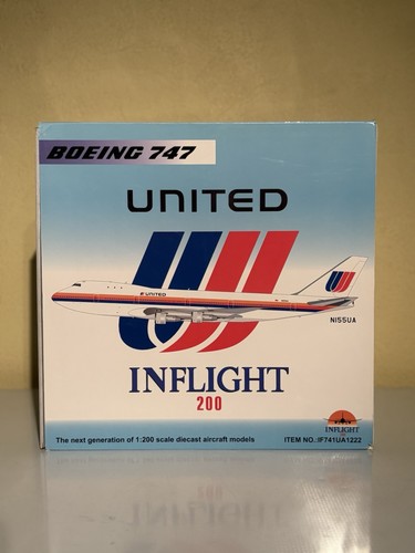 Inflight IF741UA1222 United Airlines Boeing 747-100 N155UA Diecast 1/ ...