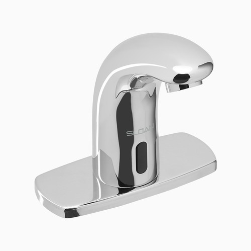 SF-2450 Sloan Battery-Powered Deck-Mounted Mid Body Faucet In Chrome ...