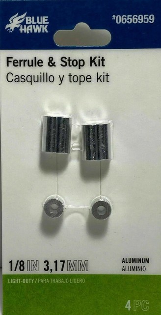 Blue Hawk 1/8 Ferrule & Stop Kit Kits 0656959 for sale online | eBay