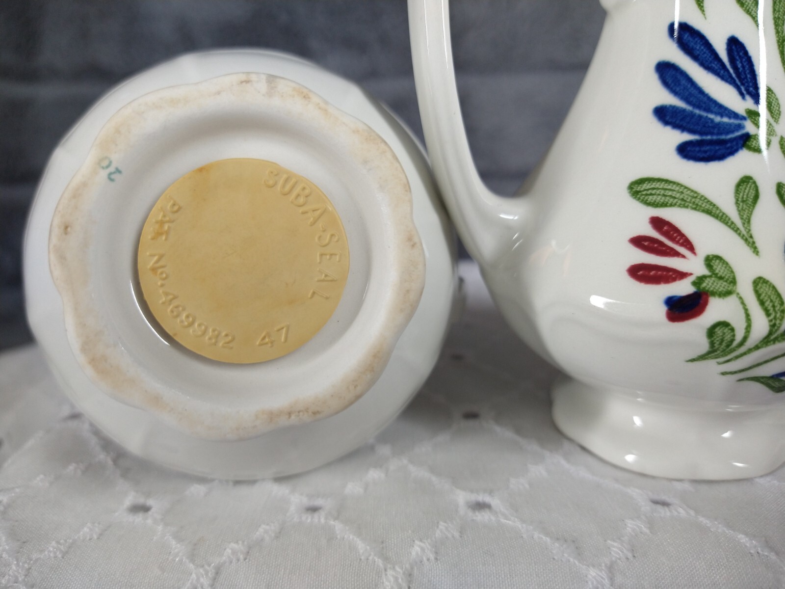 Vintage Suba Seal Porcelain Salt & Pepper Shakers Set Flower Pattern | eBay