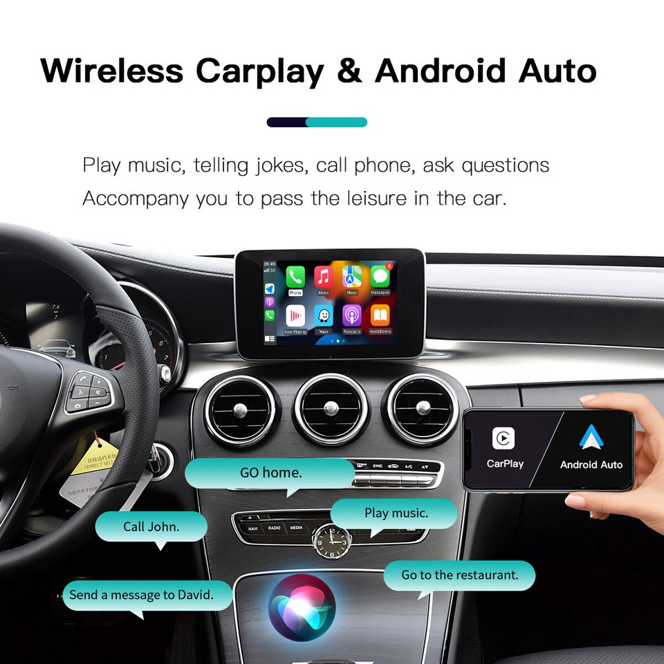 Wireless CarPlay Android Auto Module Adapter For Mercedes Benz NTG 4.5 ...