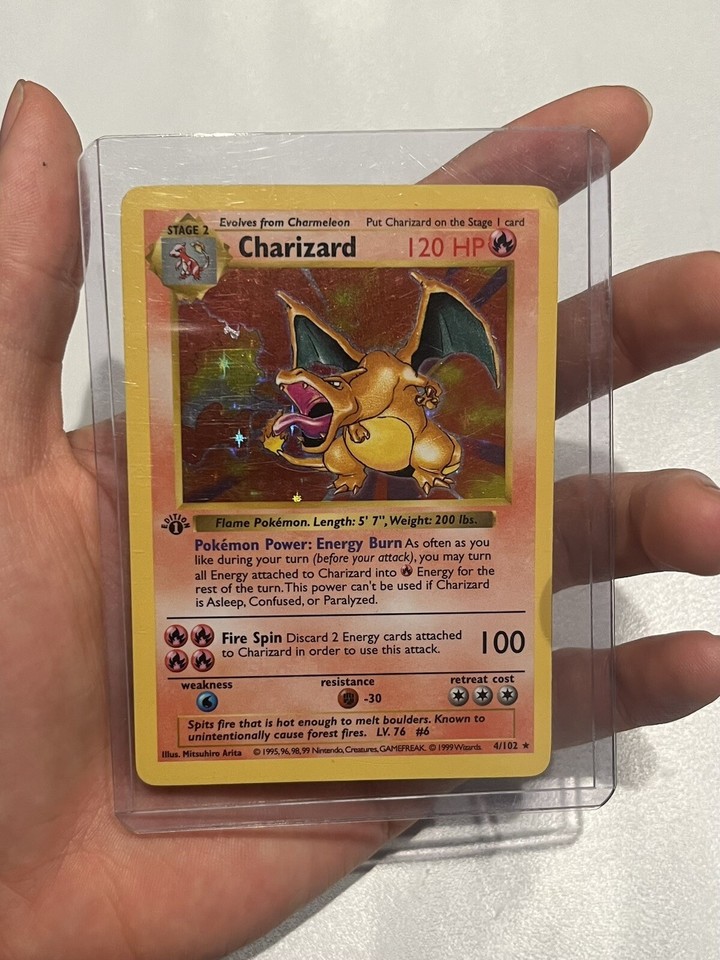 1st Edition Shadowless Charizard 4/102 Base Set Holo Pokemon Card | eBay