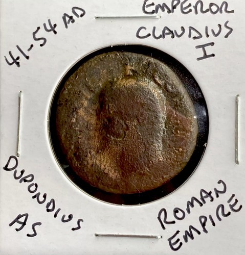 Ancient Roman Coin 41-54 AD 2000 Years Old Emperor Claudius I Genuine ...