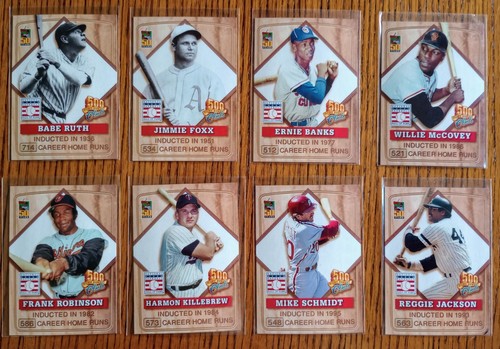 2001 Post “500 Home Run Club” Complete MLB 8 Card Set, multiple sets ...