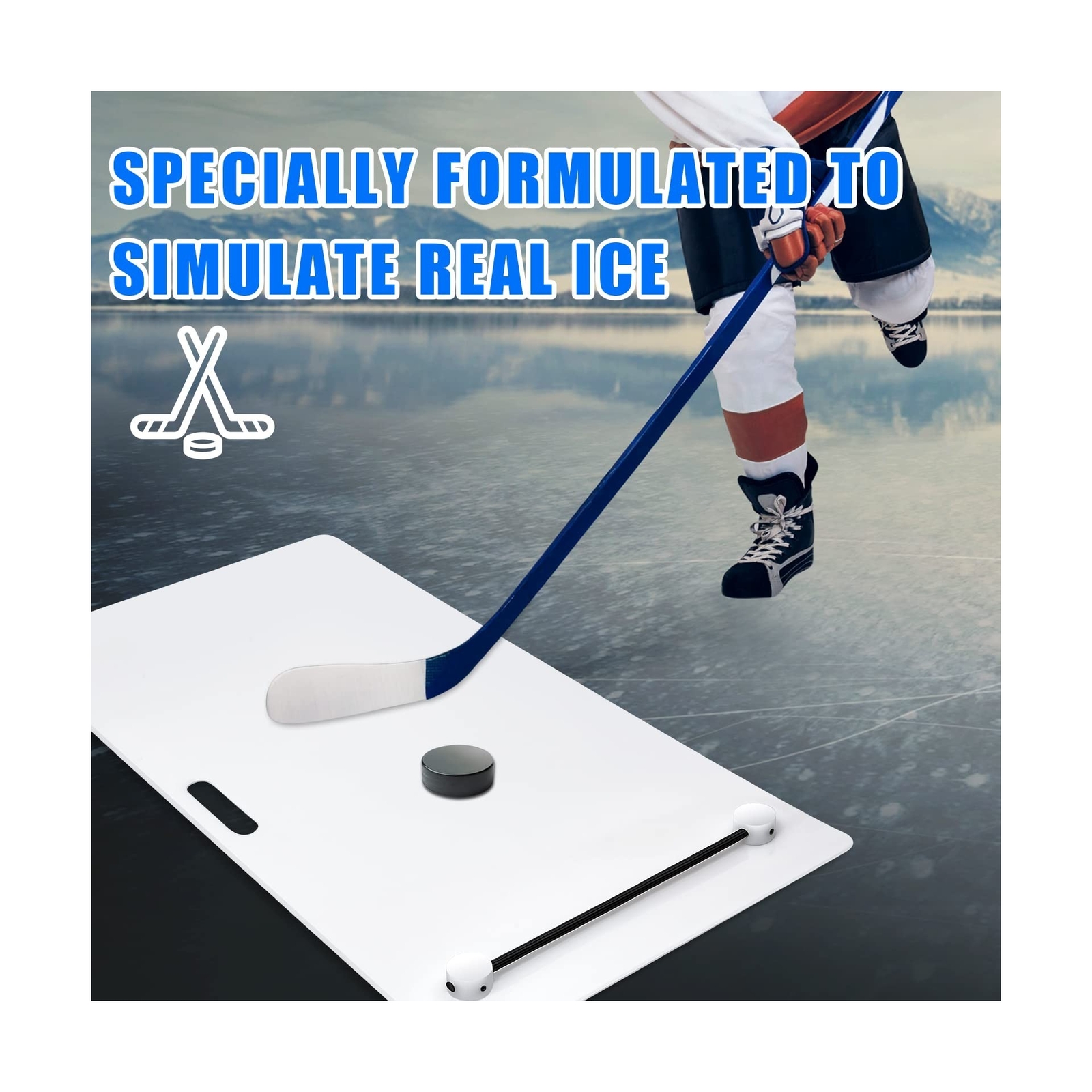 Hockey Shooting Board 45" x 24" Large Pucks Shooting Pad Heavy Duty Ice ...
