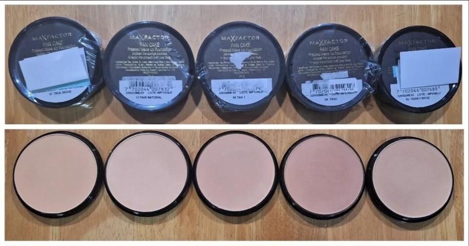 LOT of 4 Max Factor Pancake Foundation (CHOOSE: Tan 1 2 Fair Natural ...