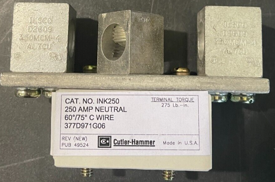 Eaton Neutral Block Kit 250 Amp Ink250 | eBay