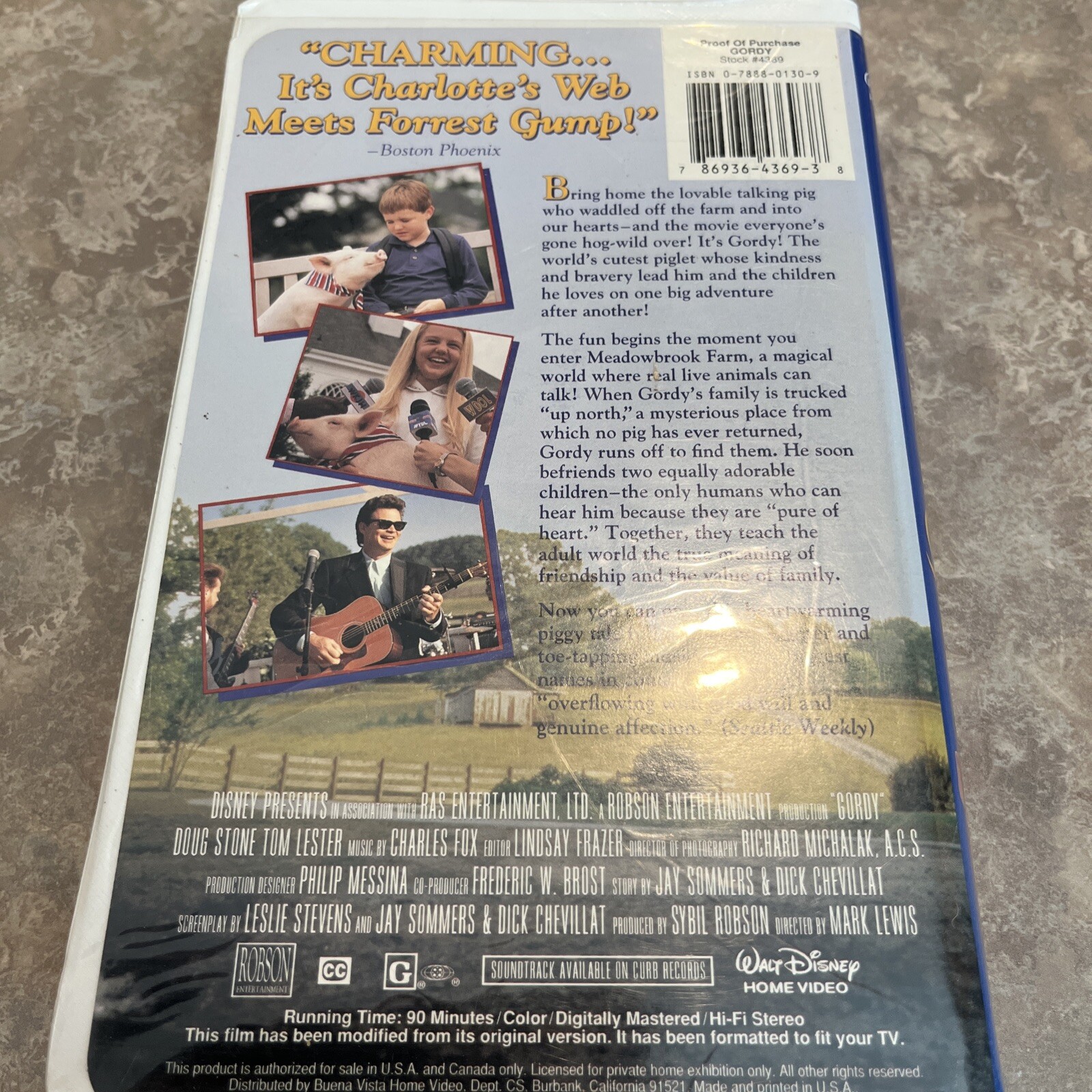 Gordy: The Talking Pig Who Made It Big (VHS, 1995, Disney) Clamshell ...