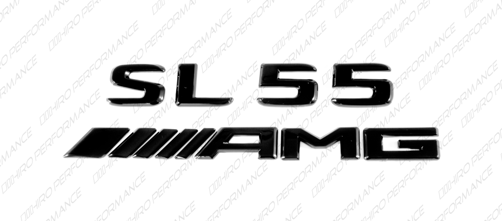 New Gloss Black Emblems Badge Sticker for Mercedes-Benz SL55 V8 Biturbo ...