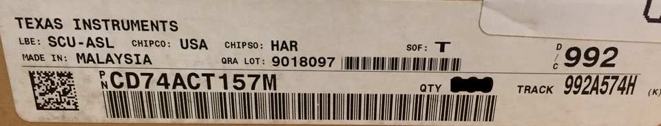 Texas Instruments / Harris CD74ACT157M IC QUAD 2-INPUT MUX 16-SOIC ...