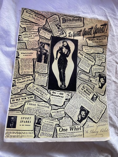 Winnie Garrett "The Flaming Redhead," Vintage Hand Signed Advertising ...