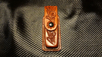 HAND TOOLED DOUBLE STACK LEATHER MAG POUCHES | eBay