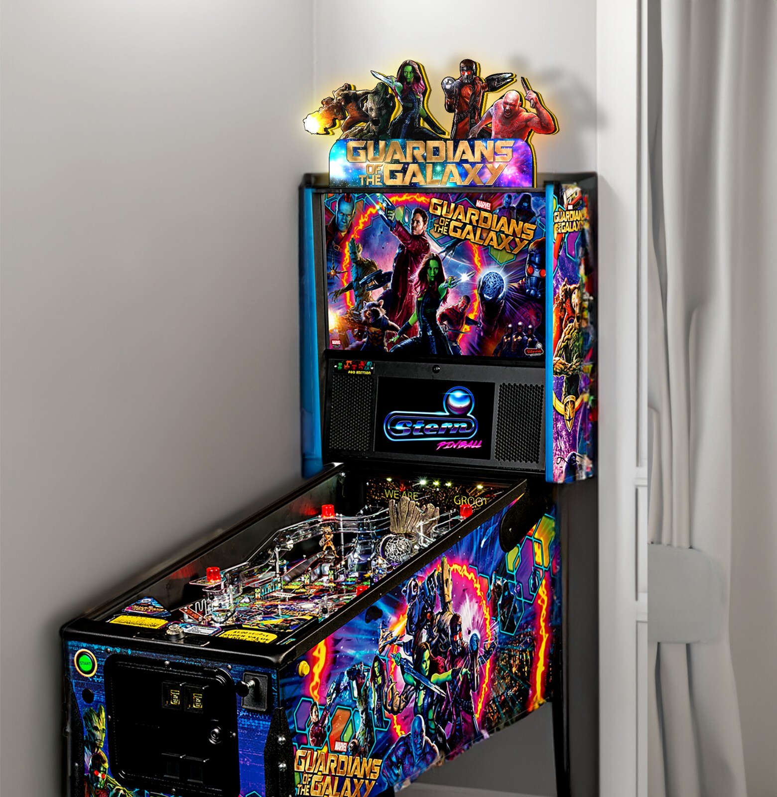 Guardians of the Galaxy Pinball Topper LED Lightbox, Rare Collectible ...