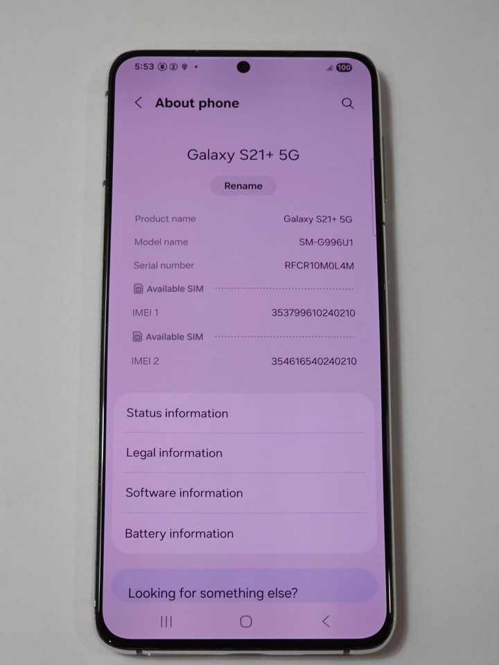 Samsung Galaxy S21+ Plus 5G SM-G996U (Factory Unlocked) 256GB Silver ...