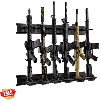 Gun-Rack,Adjustable Gun-Rack-Wall-Mount,Heavy Duty Steel Gun-Rack-for ...