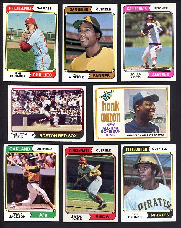 1974 TOPPS BASEBALL COMPLETE SET EX-MT WINFIELD RYAN AARON 527945 ...