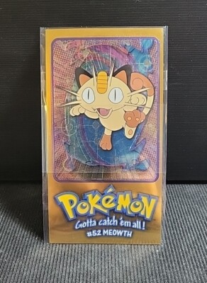 Meowth #52 Holo Pokemon Topps TV Animation Edition Jumbo Card 5 of 5 ...