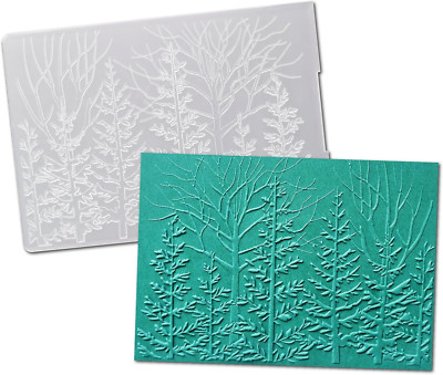 3D Winter Forest Embossing Folders for Card Making, Forest-Trees ...