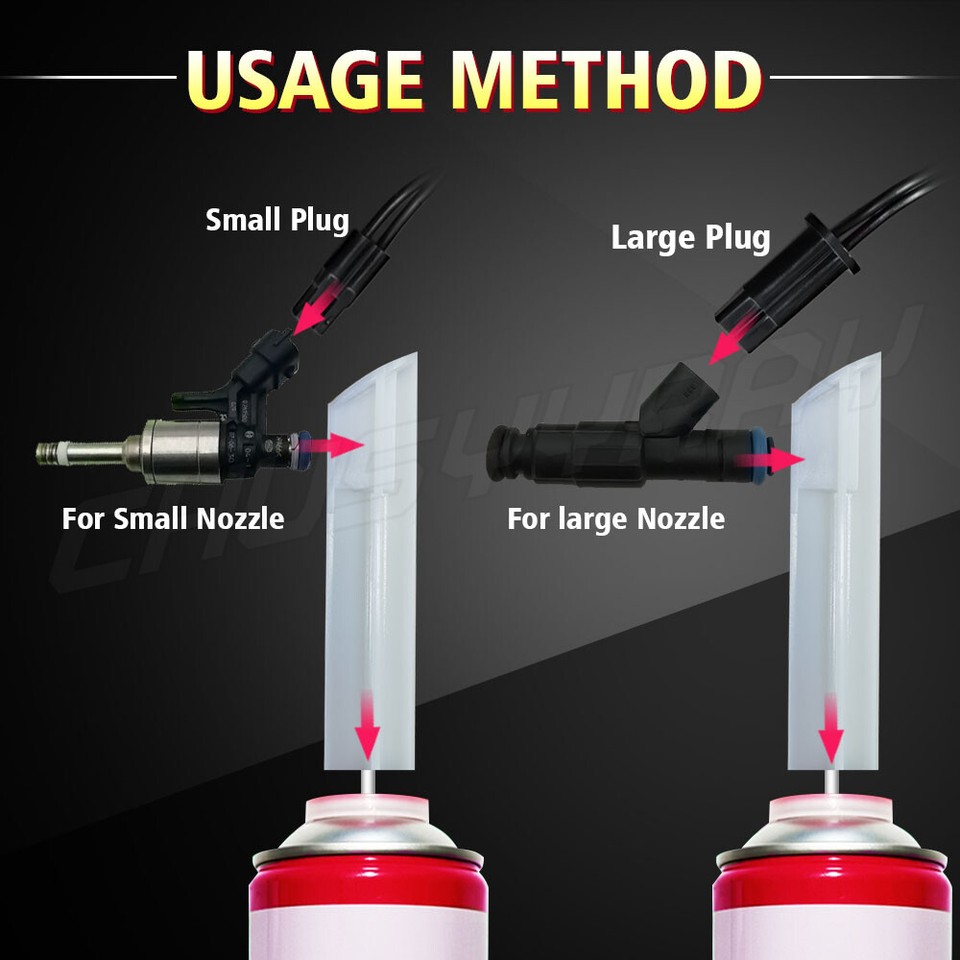 Auto Car Fuel Injector Flush Cleaner Adapter DIY Cleaning Tool Kit Set ...