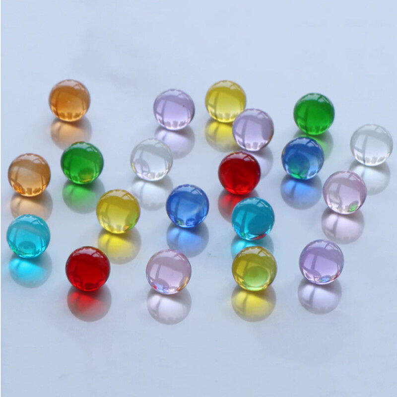 15mm Glass Marbles Transparent Balls In Baked Colours Handmade ...