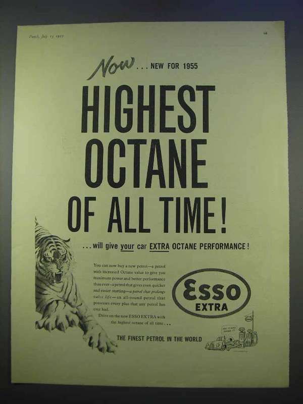 1955 Esso Extra Petrol Ad - Highest Octane of All Time | eBay