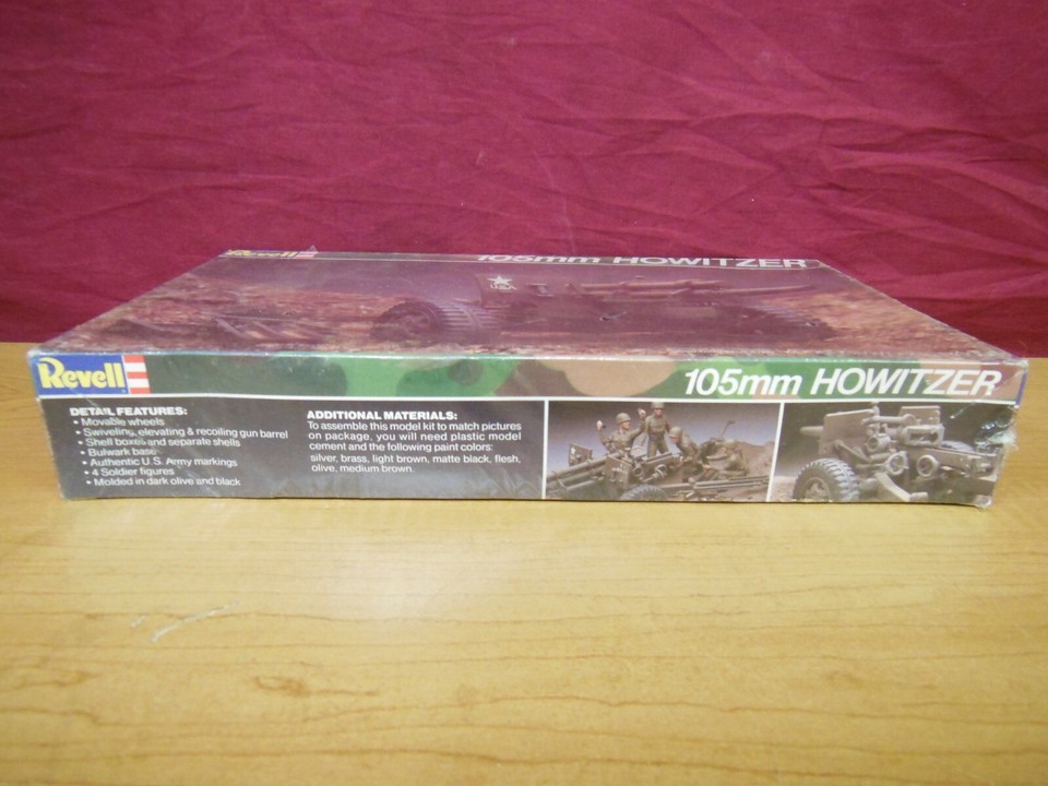 1983 REVELL WW2 US 105MM Howitzer Model Kit 8301 1:40 Scale **New ...