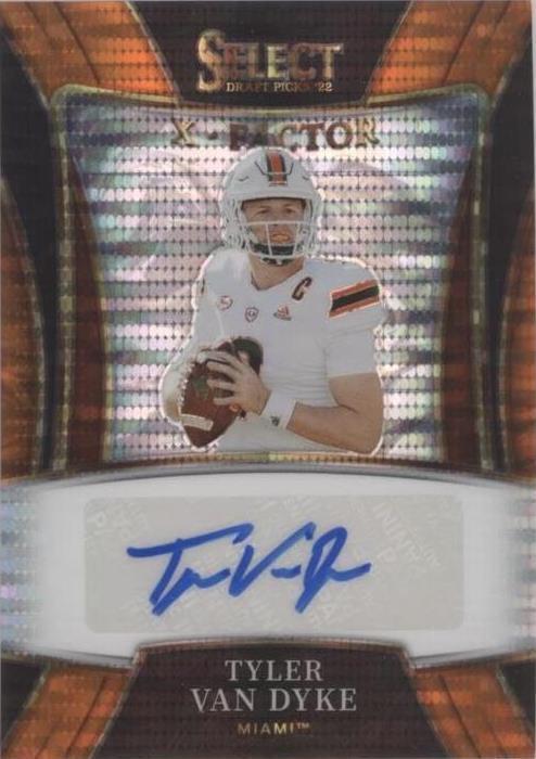 2022 Panini Select Draft Picks - X-Factor Signatures Tyler Van Dyke #X ...