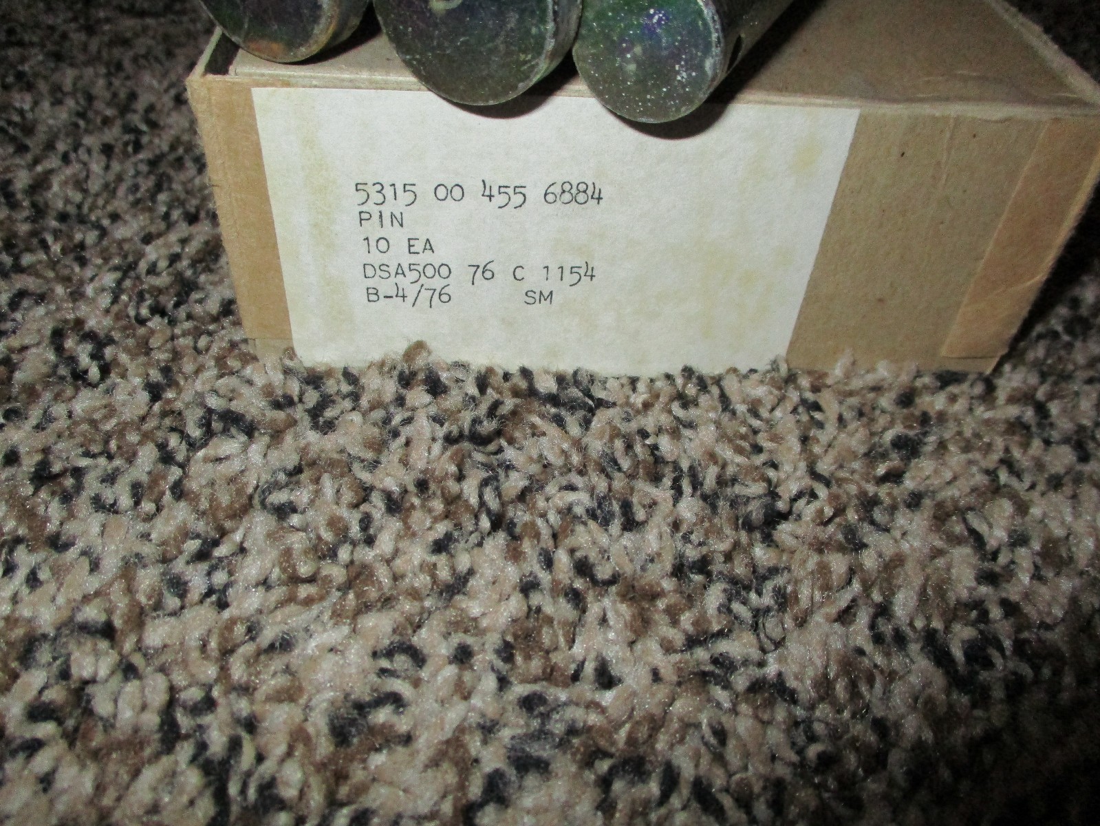 box of 10 NOS proper M715 Kaiser Jeep shackle pins NSN 5315-00-455-6884 ...