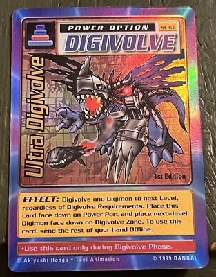 Digimon Ultra Digivolve St-56 Holo First Edition Rare 1999 Unplayed ...