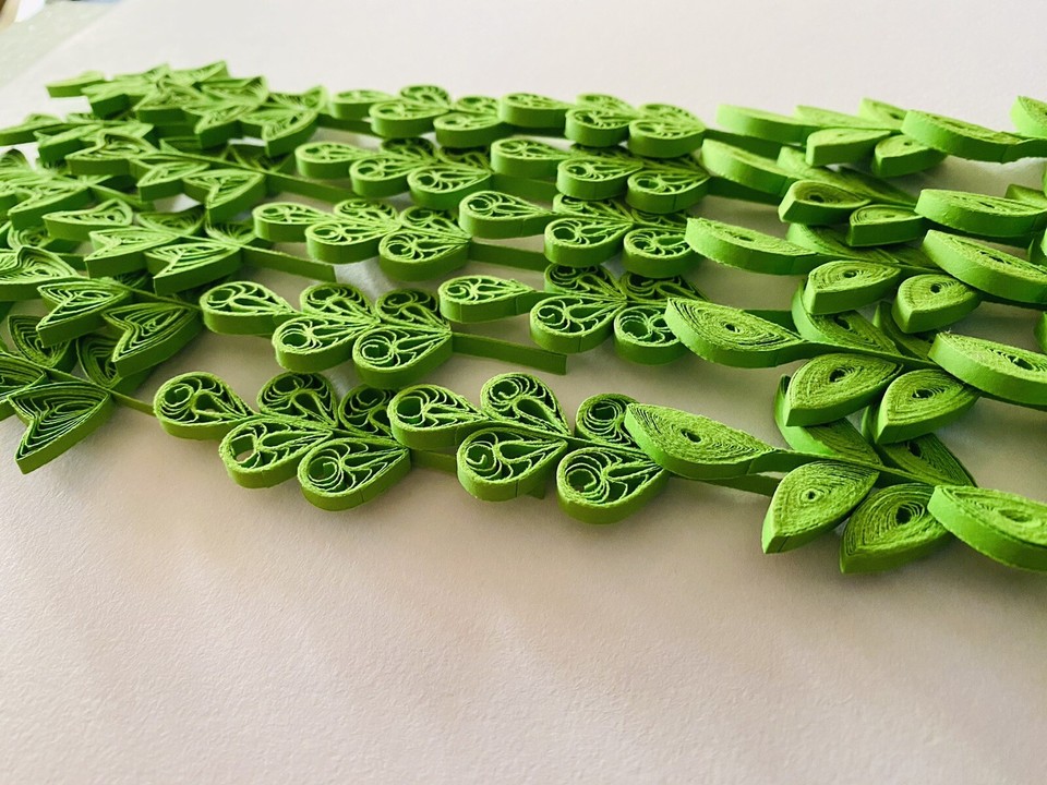 DIY Paper Quilling Leave Bunch Handmade Scrapbooking Craft Wall Art New ...