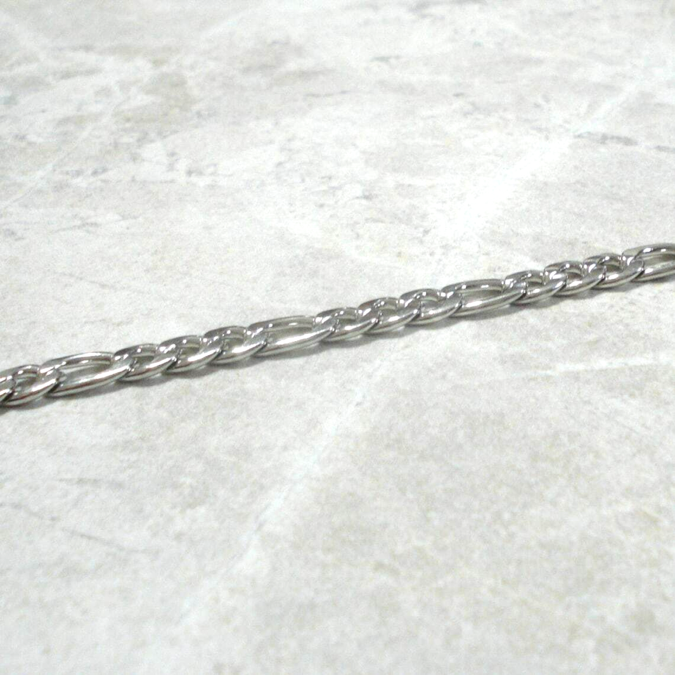 7mm Figaro Stainless Steel Chain Necklace 26 Inches | eBay