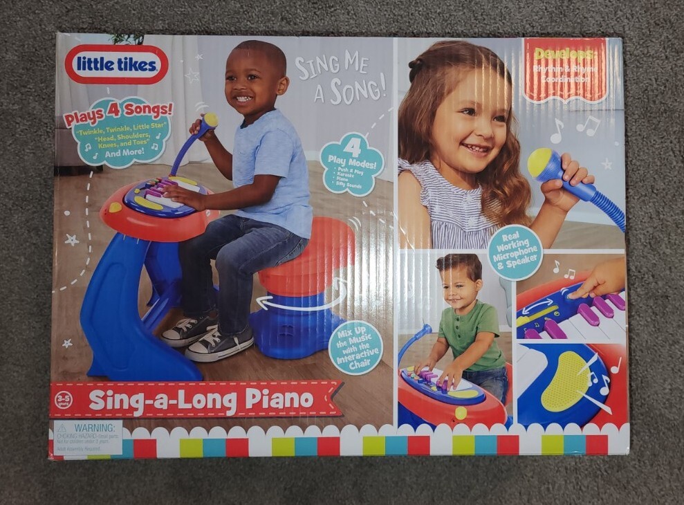 Little Tikes Sing-a-long Piano Musical Station Keyboard With Working ...