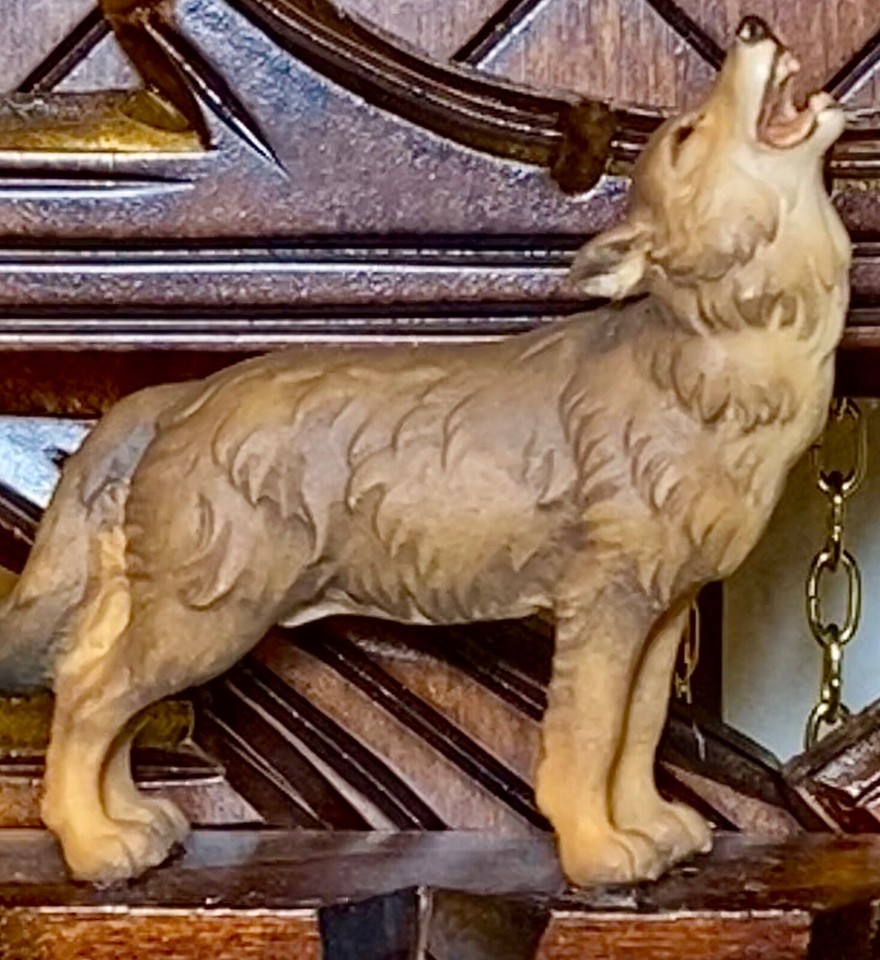 Brand New Hones 8 Day Hand Crafted Certified Wolf Cuckoo Clock from ...