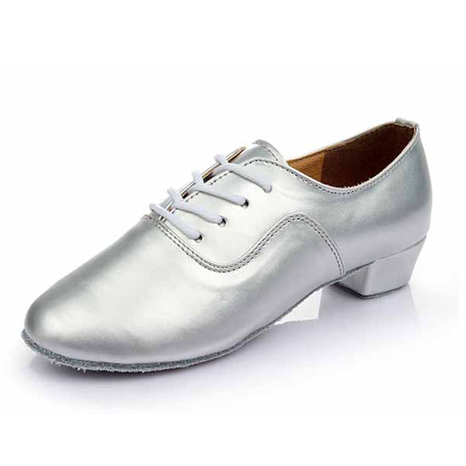 Men Ballroom Latin Dance Shoes Black Leather Tango Modern Jazz Practice ...